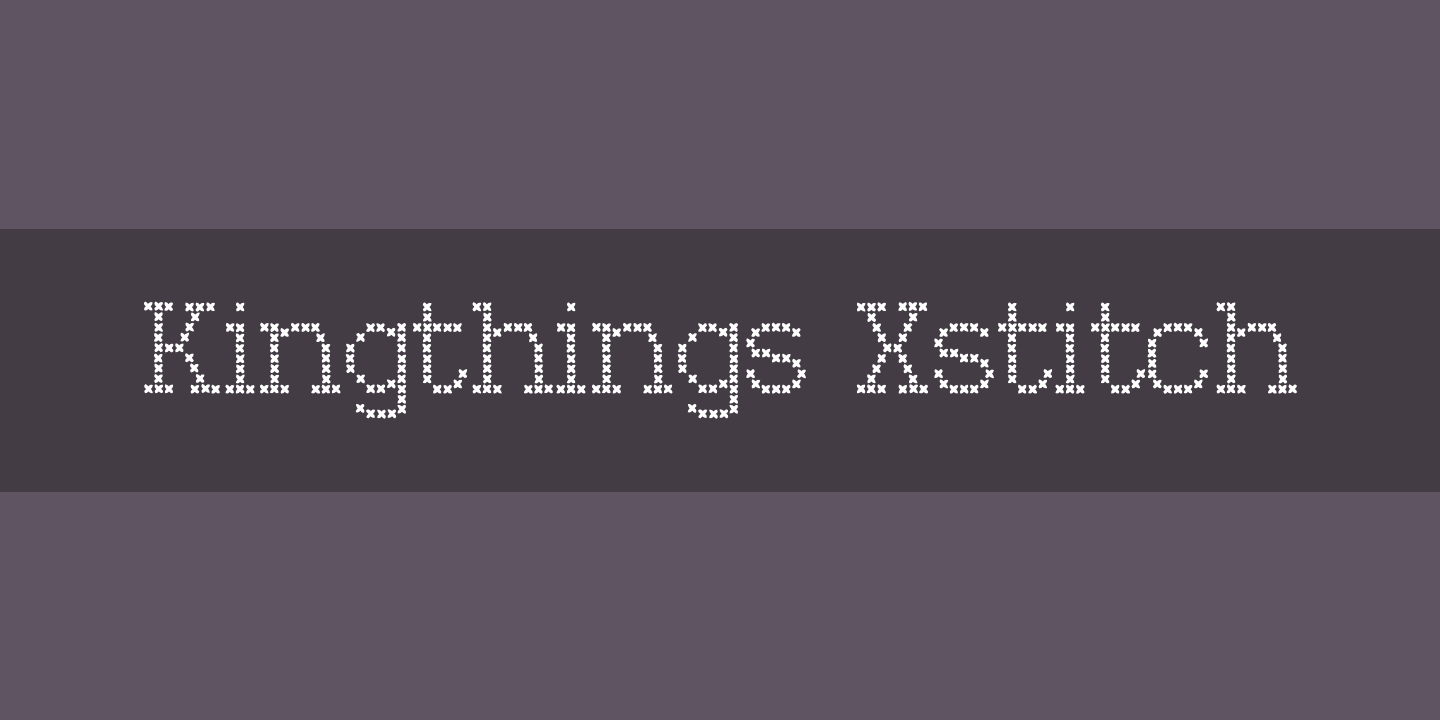 Kingthings Xstitch Regular шрифт | Shrift.pro