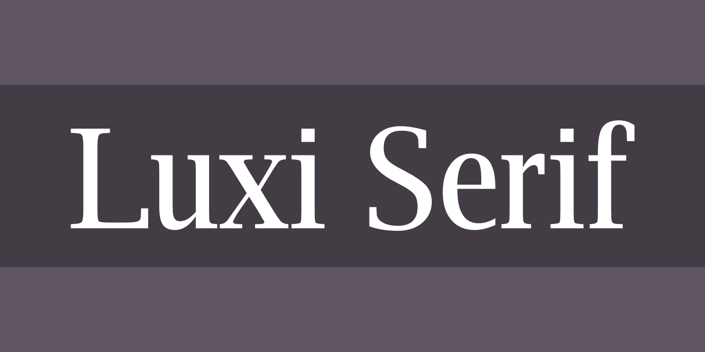 Luxi Serif Regular шрифт | Shrift.pro